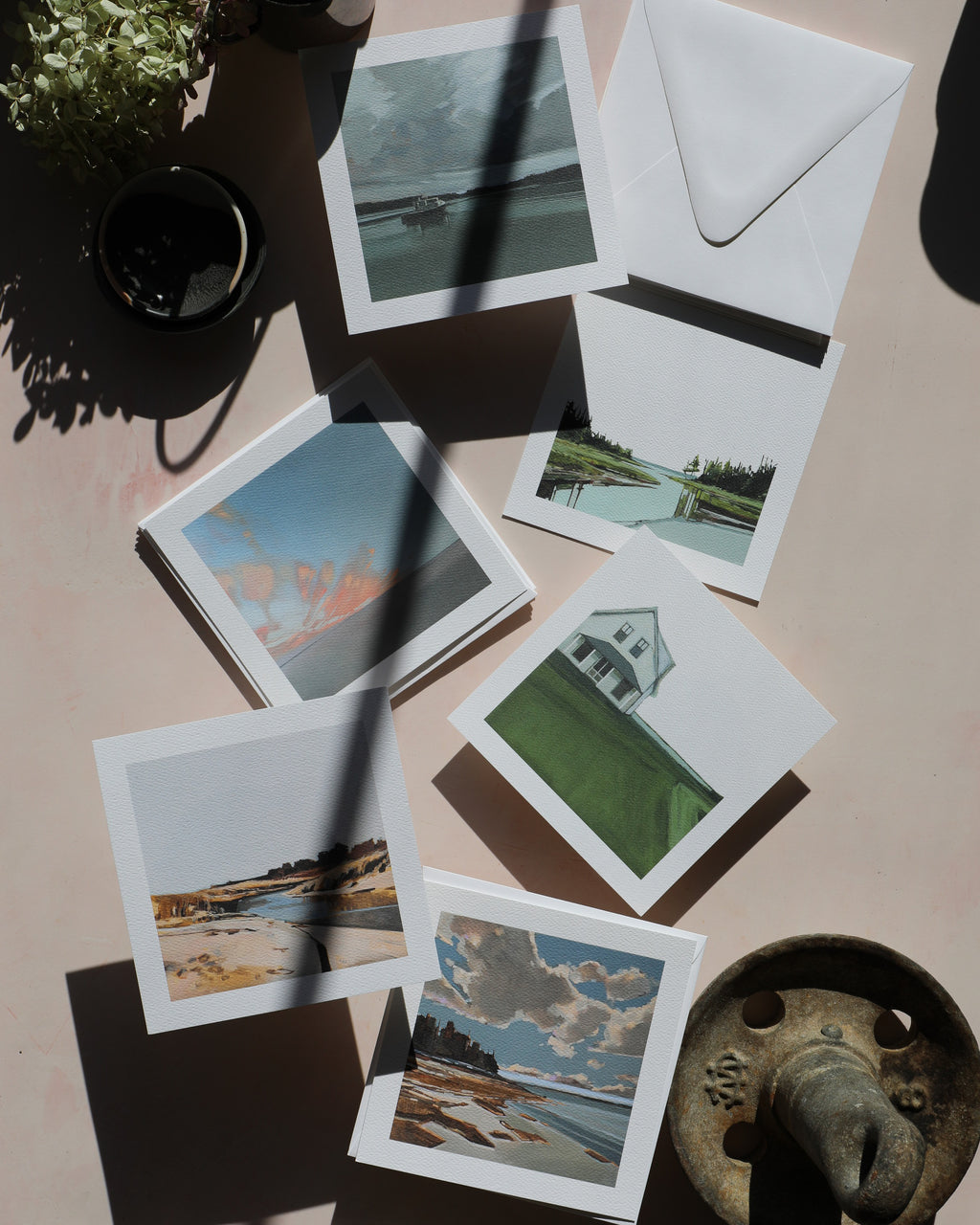 Land and Sea Card Pack | 6 Landscape Coastal Flat Cards with Envelopes ...