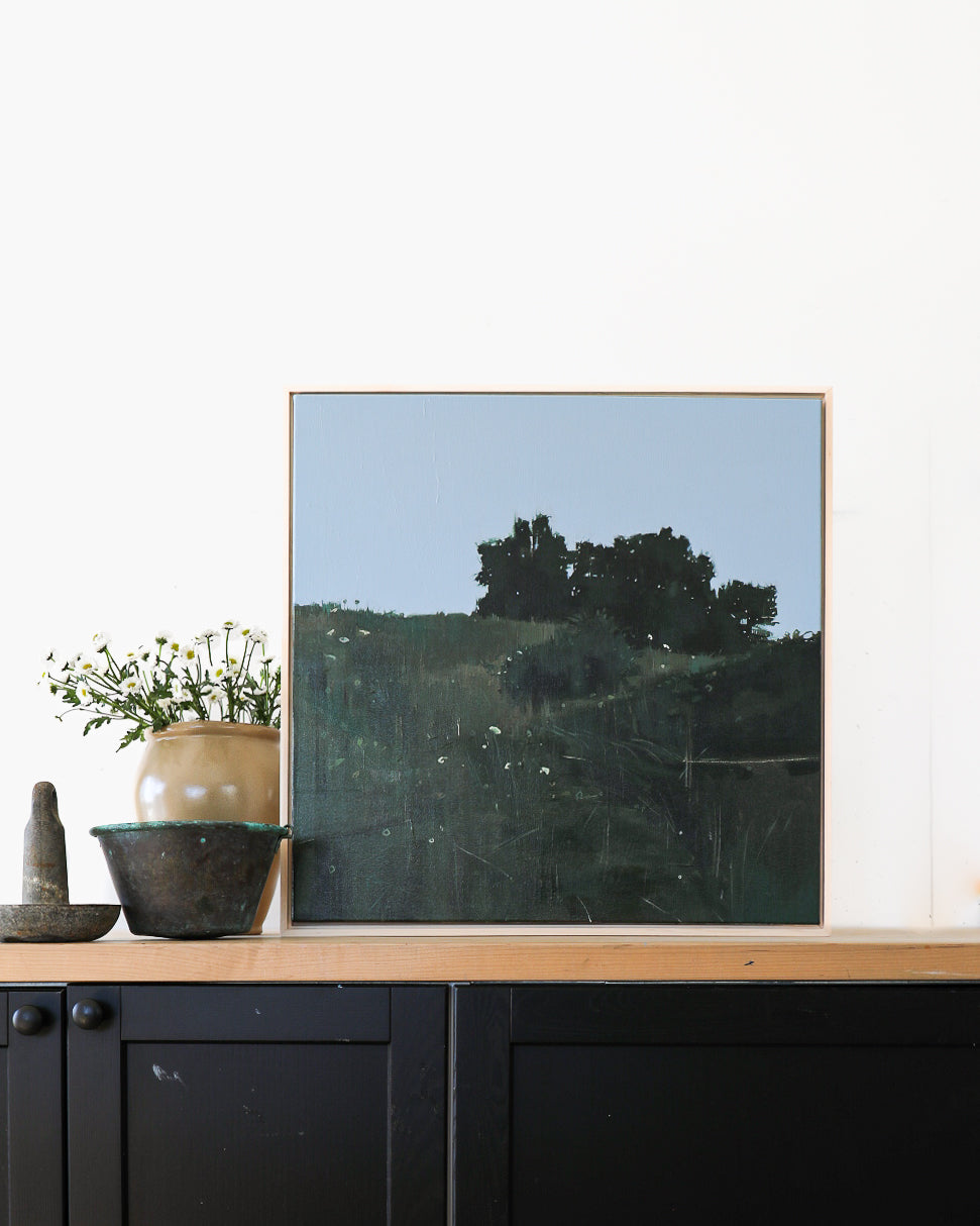 Fort Edgecomb Field | 24x24 | Original Painting Framed